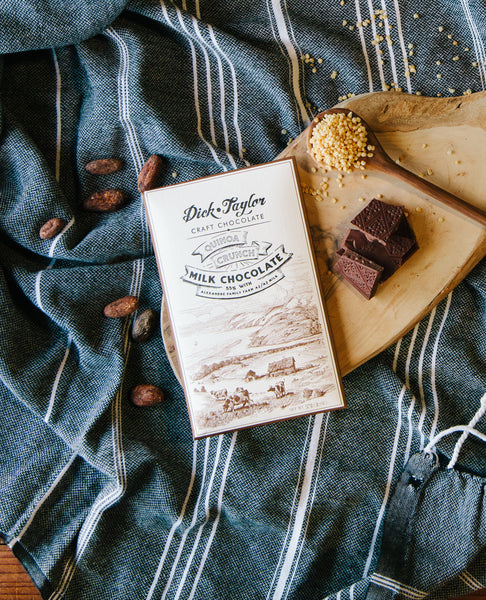 Quinoa Crunch Milk Chocolate – Dick Taylor Craft Chocolate